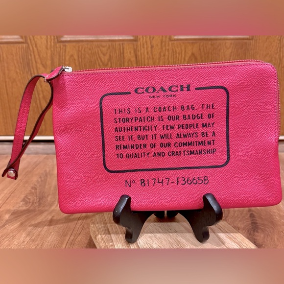 Coach | Bags | Coach Coated Canvas Story Patch Wristlet | Poshmark